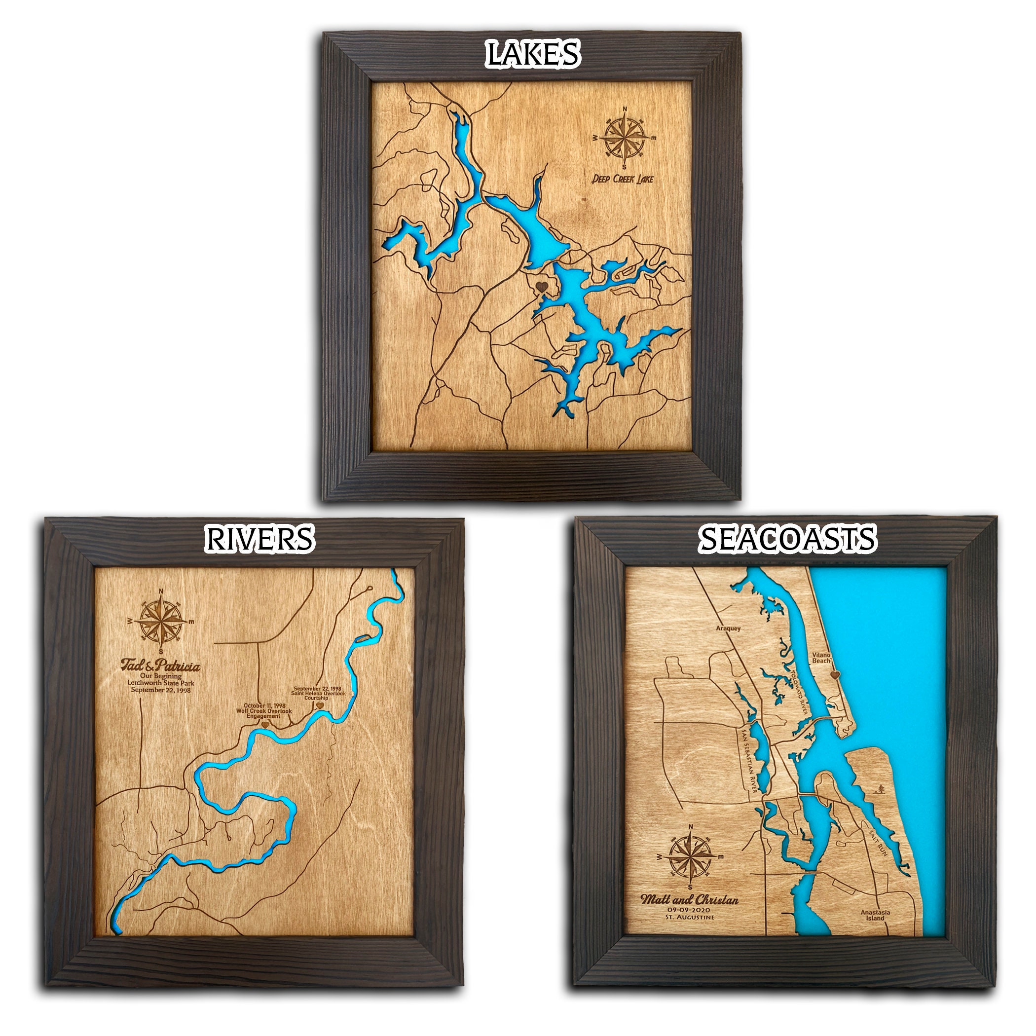 Custom Lake Map Personalized Lake House Decor Lake House Sign - Etsy