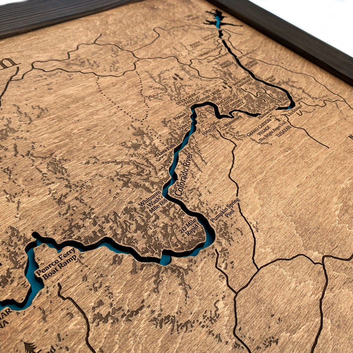 Any National Park Map on Wood | Etsy