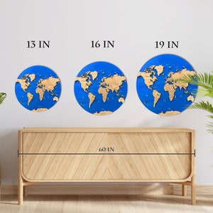 Mapa del mundo Push Pin Mapa del mundo de madera Decoración de la pared ...