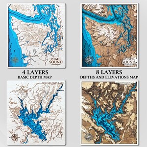 Personalized 3D Wood Map: Custom Engraved Topographic Art - Etsy