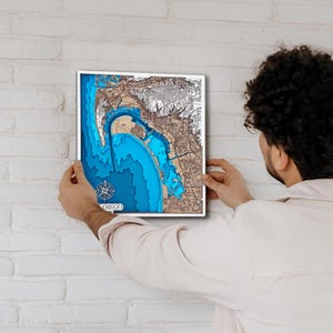 Personalized 3D Wood Map: Custom Engraved Topographic Art - Etsy