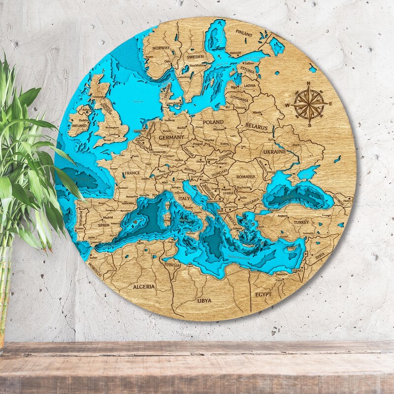 Europe Map - Etsy
