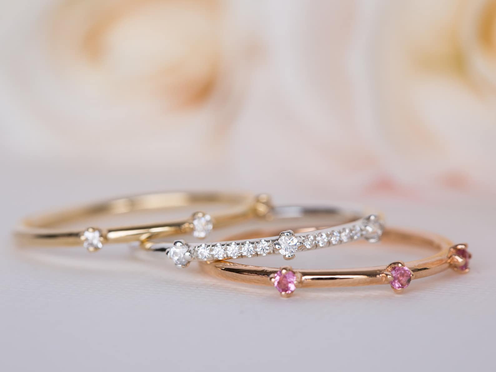 Diamond Ring Stack Stackable Diamond Band Stackable Diamond | Etsy