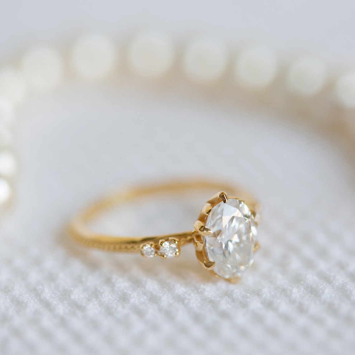 Antique Engagement Ring Victorian Oval Diamond Ring Art | Etsy