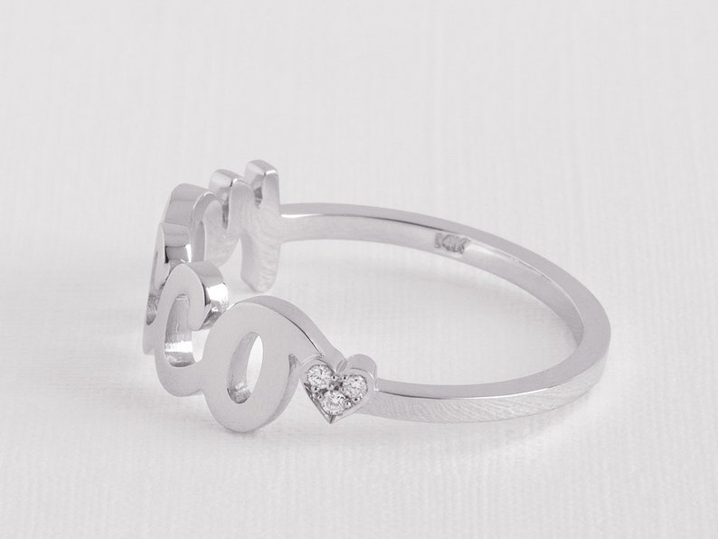 Personalized Gold Ring Gold Name Ring Diamond Name Ring - Etsy