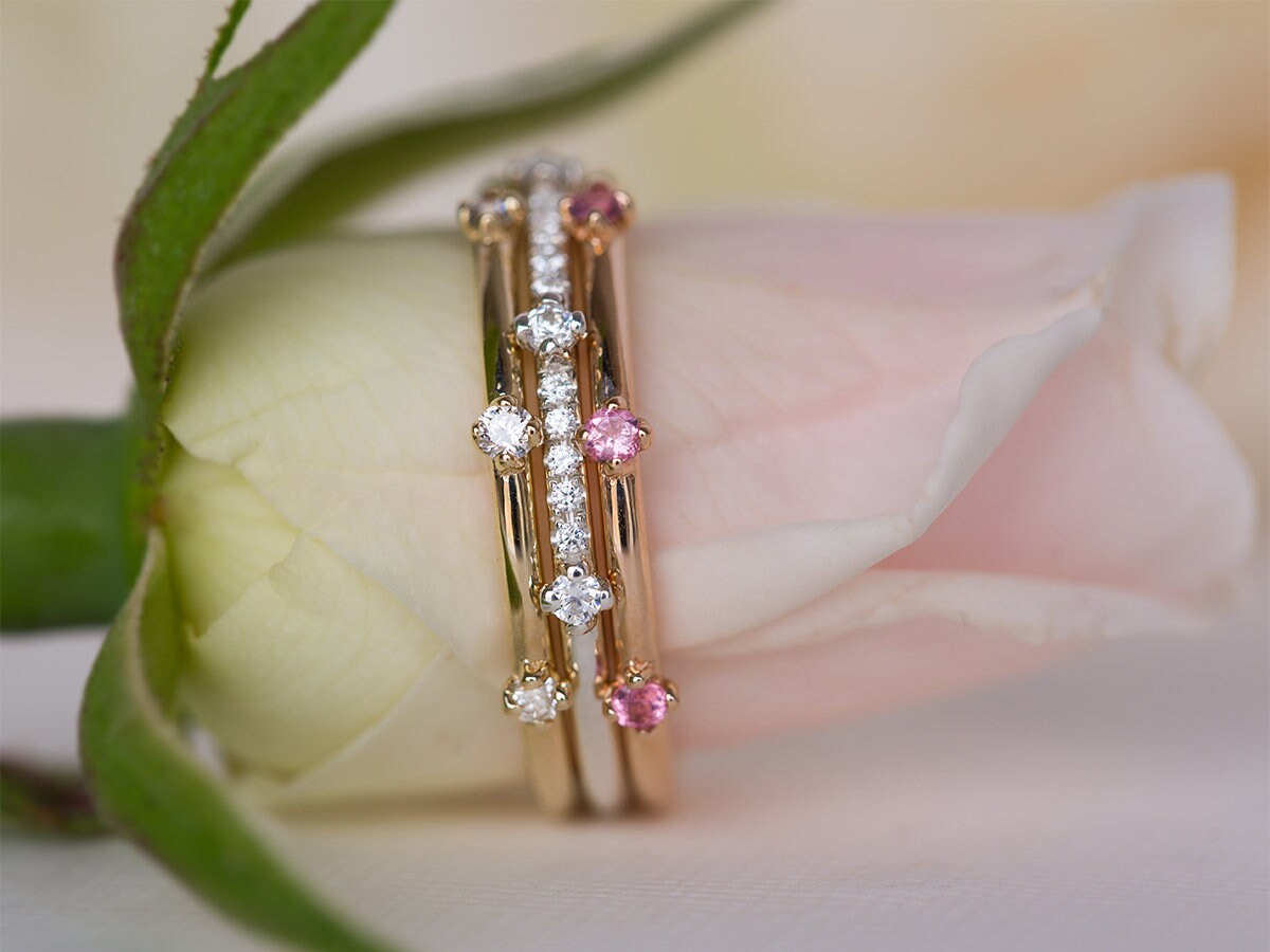 Wedding Stack Wedding Ring Stack Wedding Stacking Ring | Etsy Canada