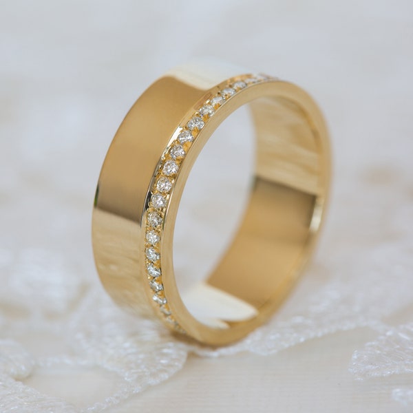 Wide Wedding Band - Etsy