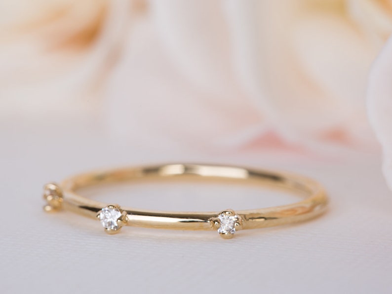 Diamond Stacking Ring, Stackable Diamond Ring, Stackable Diamond Band ...