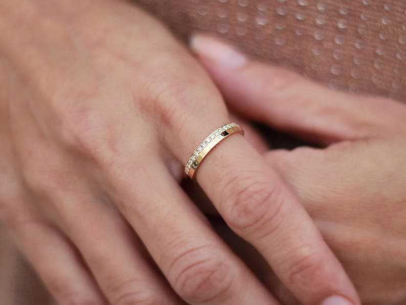 Modern Wedding Ring Minimalist Wedding Ring Minimalist - Etsy