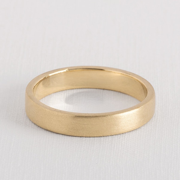 Matte Wedding Ring - Etsy UK