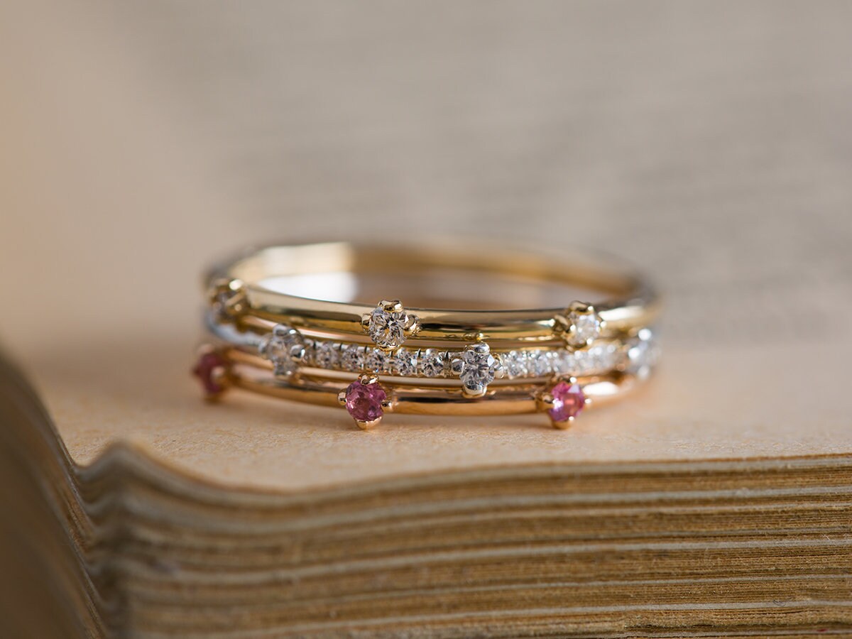 Wedding Stack Wedding Ring Stack Wedding Stacking Ring - Etsy Canada