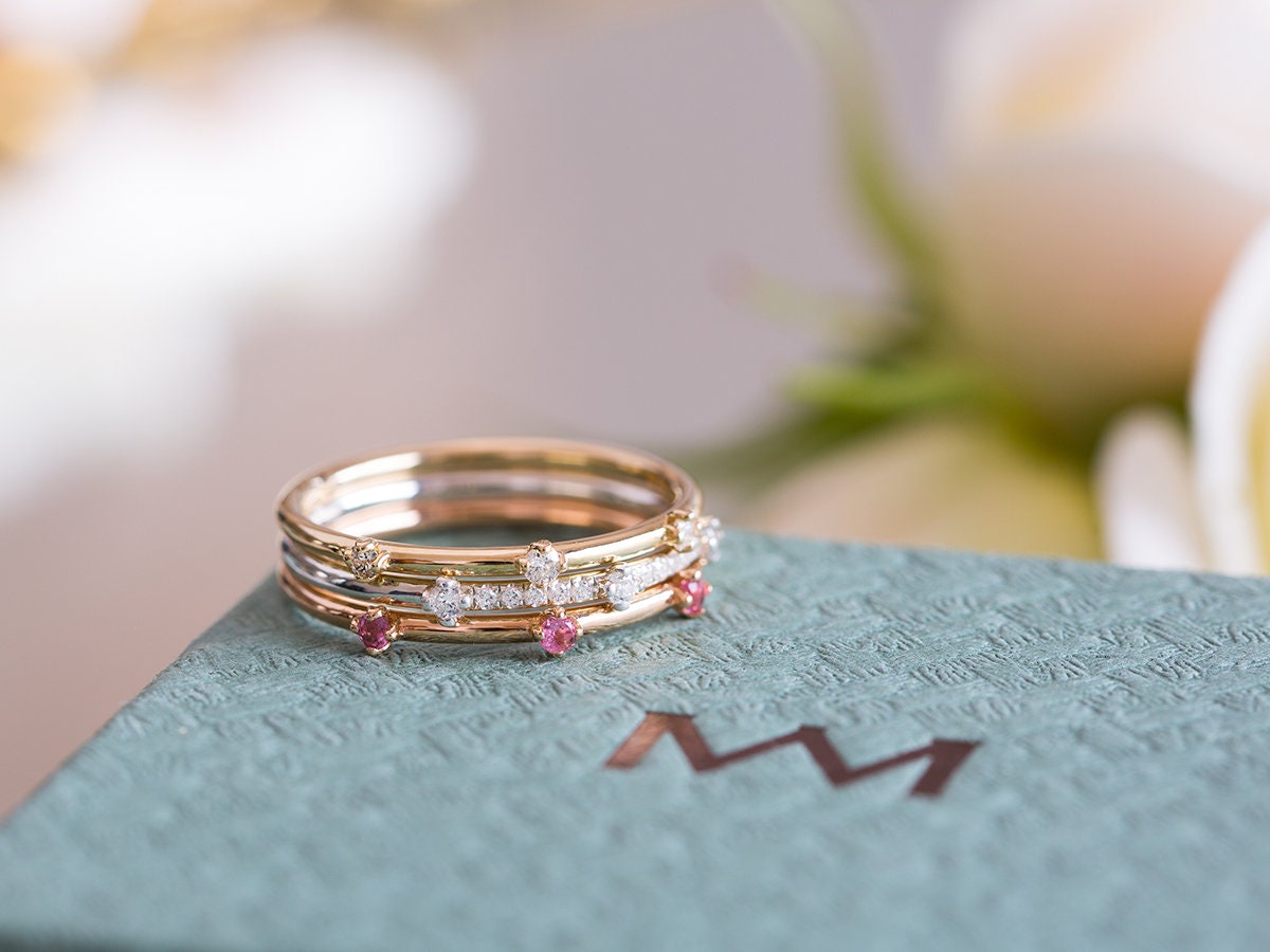 Wedding Stack Wedding Ring Stack Wedding Stacking Ring - Etsy Canada