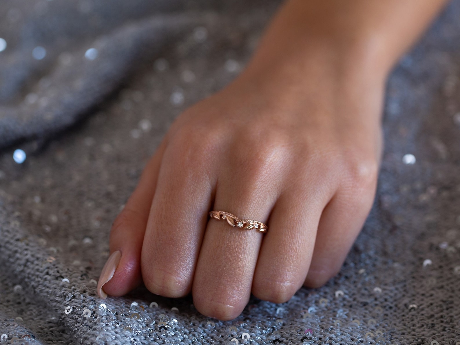 Leaves Wedding Ring Leaf Wedding Ring Leaves Gold Band Gold - Etsy