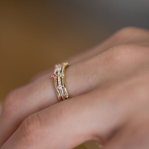 Wedding Stack, Wedding Ring Stack, Wedding Stacking Ring, Wedding Band Stack, Delicate Wedding ...