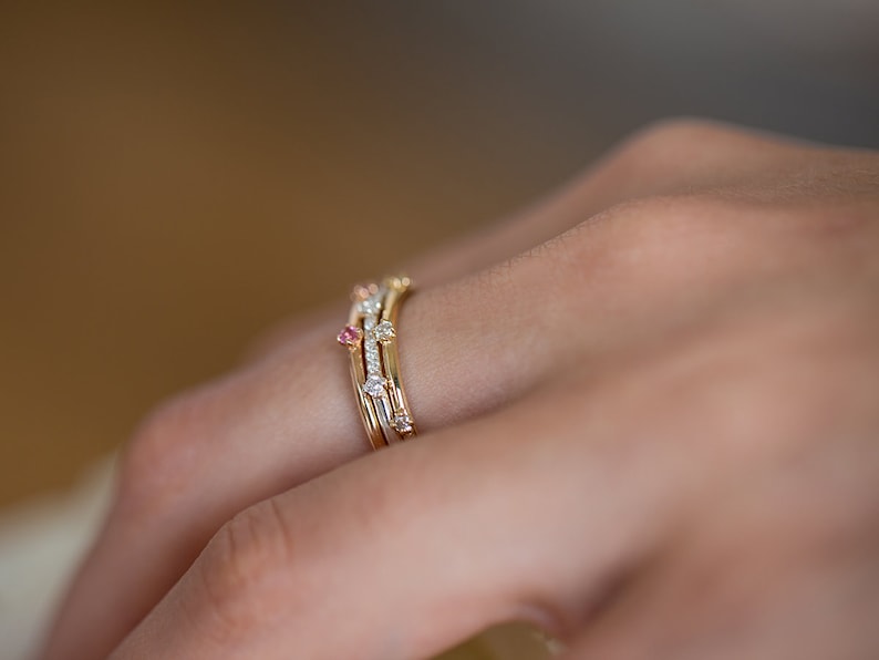 Wedding Stack Wedding Ring Stack Wedding Stacking Ring | Etsy Canada