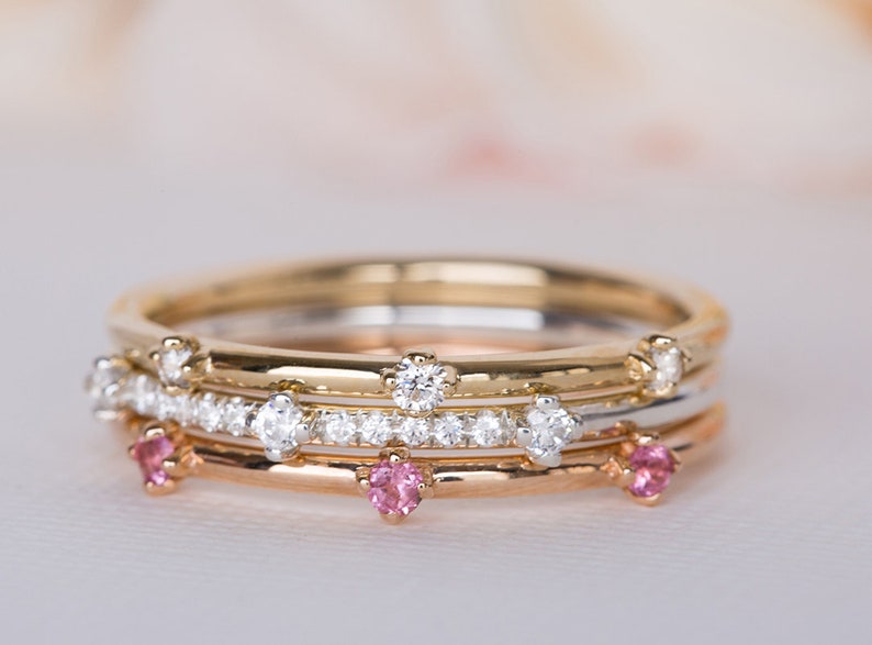 Wedding Stack Wedding Ring Stack Wedding Stacking Ring | Etsy
