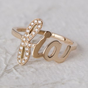 Solid Gold Name, 14K Name Ring, 18K Name, Push Gift Jewelry, Push ...