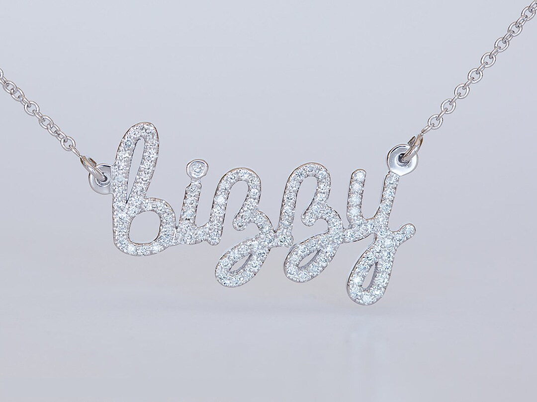 Custom Name Necklace Custom Diamond Necklace Personalized - Etsy