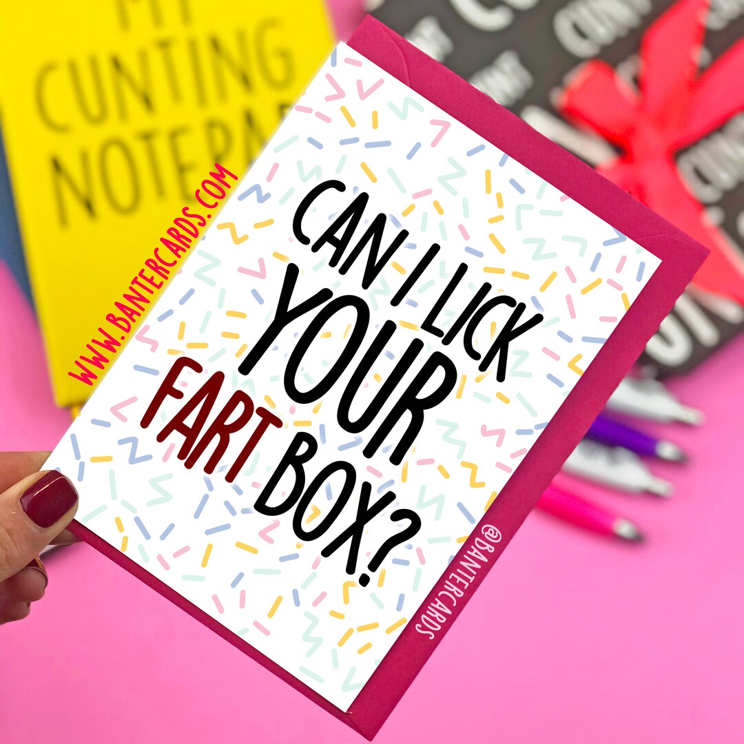 Can I Lick Your Fart Box Confetti Fb,funny Cards,banter Cards,funny ...