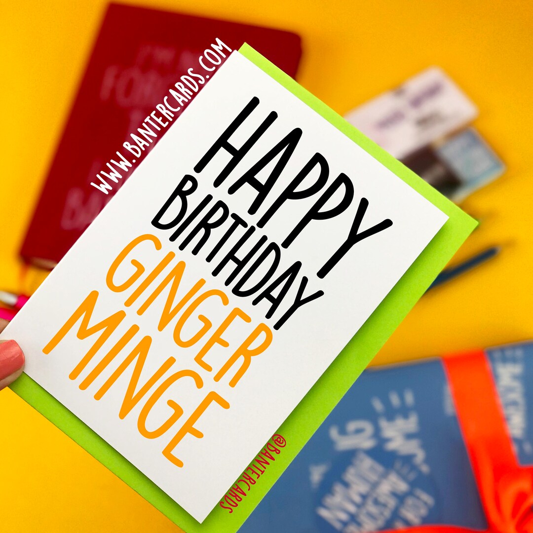 Happy Birthday Ginger Minge Plain FB Funny Cardsbanter - Etsy