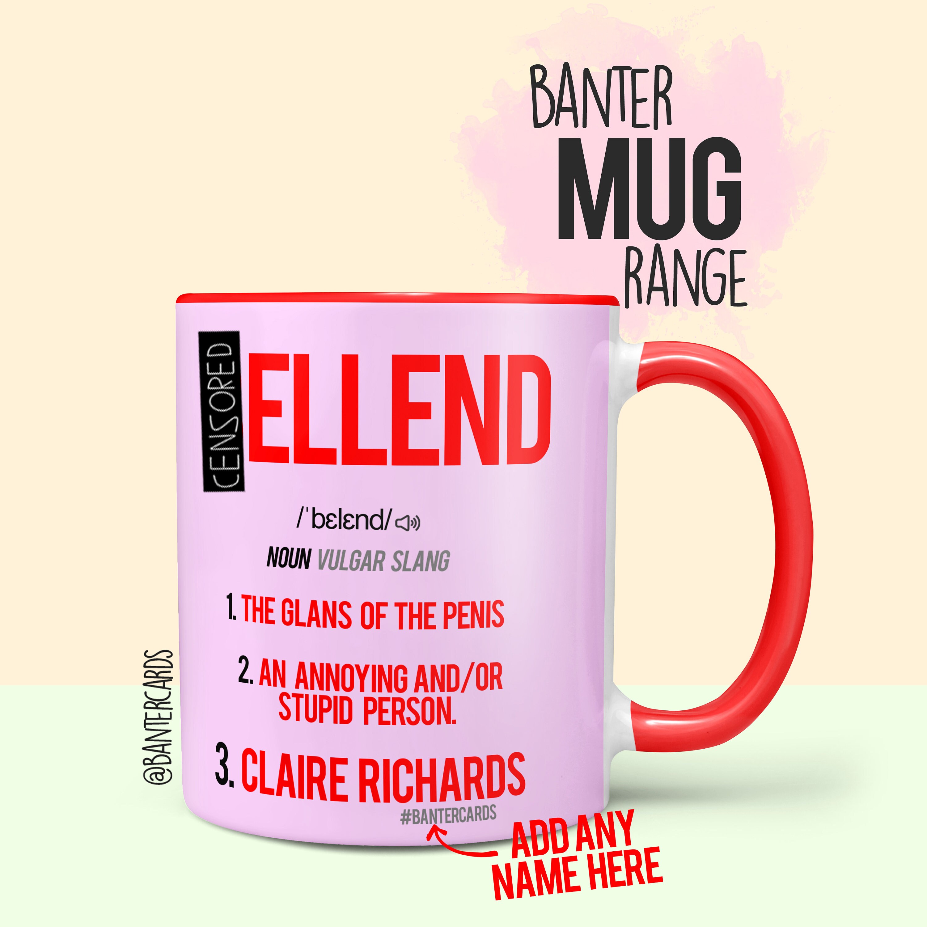 Bellend Definition Mug add Any Namemug Funny Mugsbanter | Etsy
