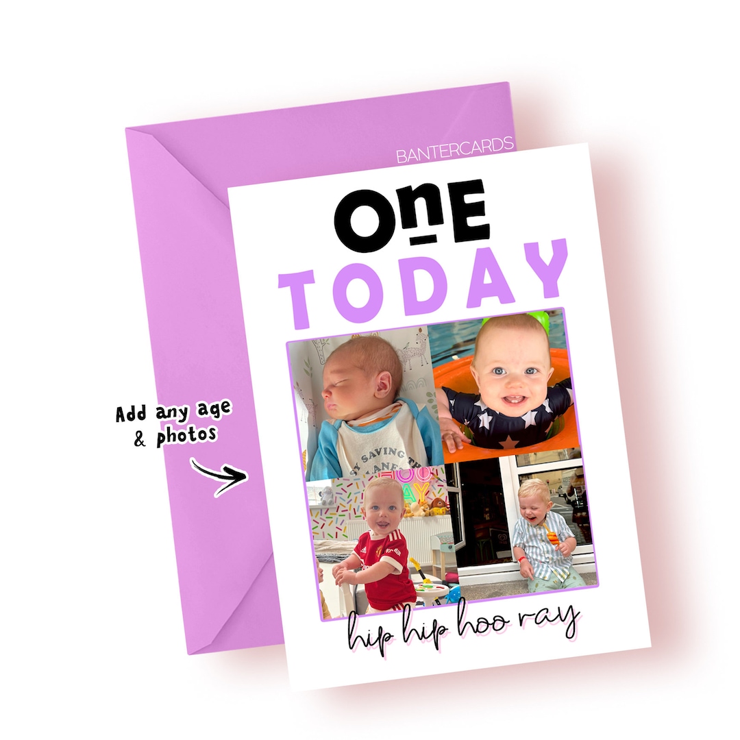 Age Today With Photos Birthday Card,photo Birthdya Card,make Your Own ...