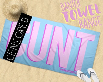 Funny beach towel | Etsy