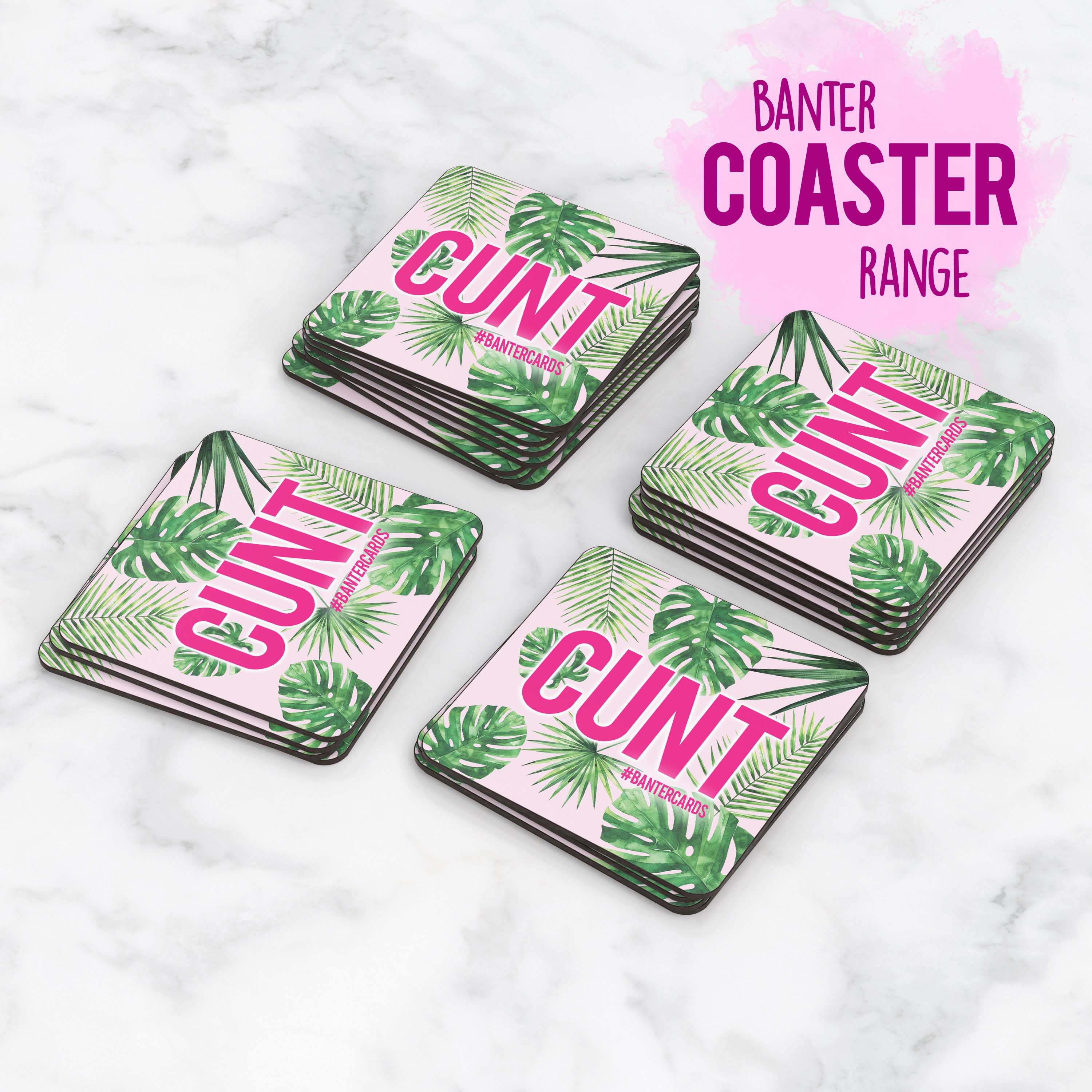 Ct Leaf funny coaster funny gifts banter cards banter | Etsy