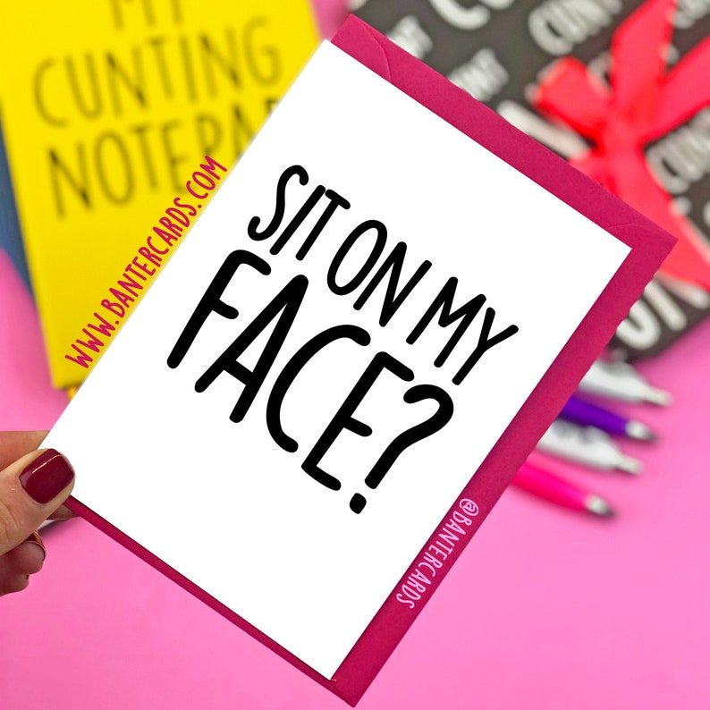 Sit on My Face Plain Card Fbfunny Cardsbanter Cardsfunny - Etsy