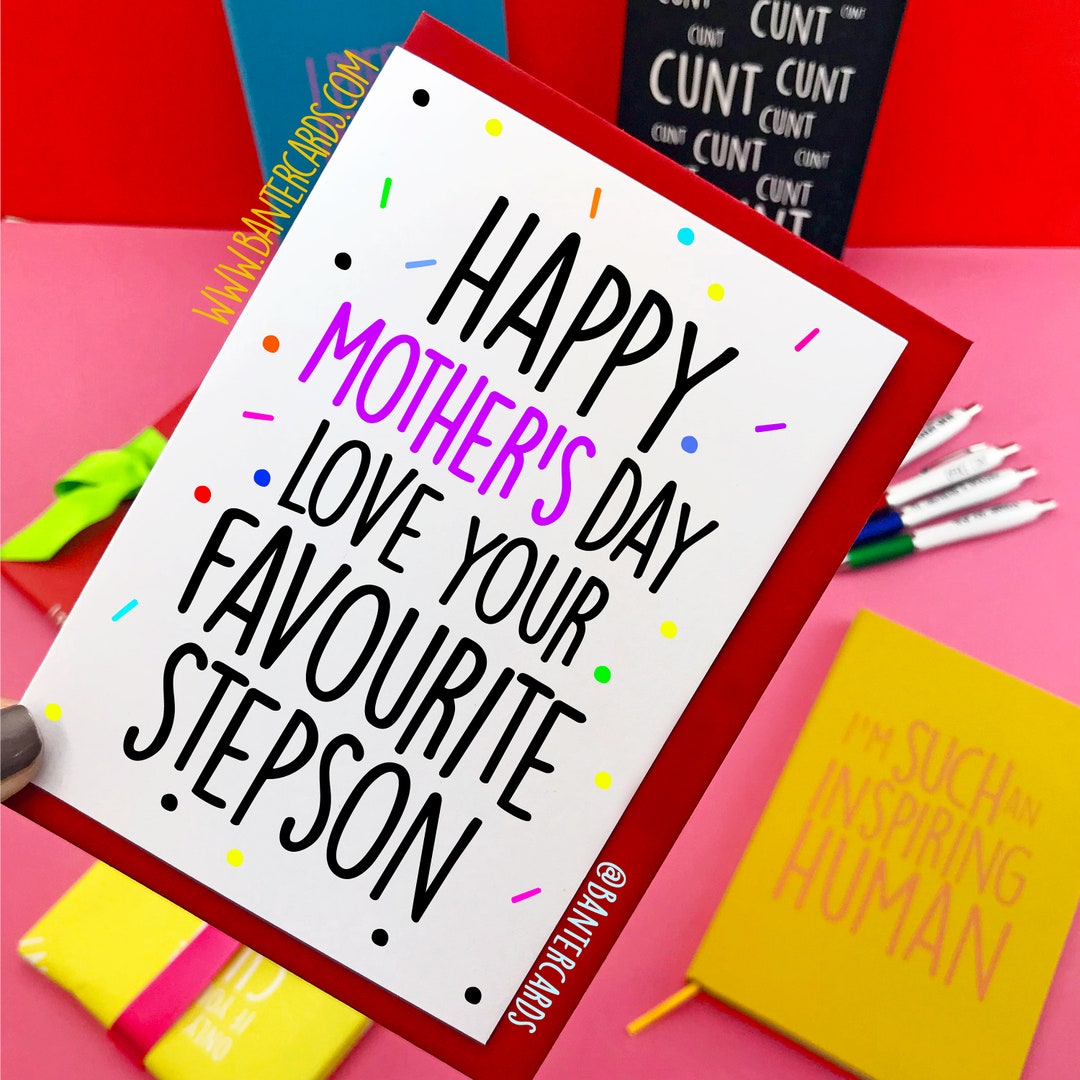 Happy Mothers Day Love Your Favourite Stepson Confetti Fb Funny Cards