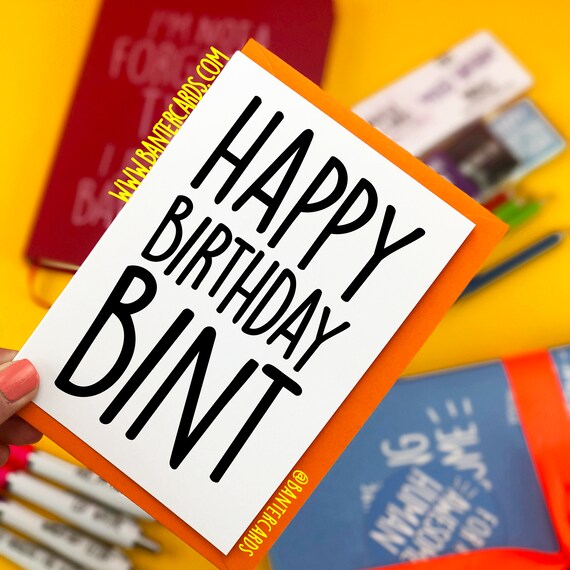 Happy Birthday Bint Plain FB funny cardsbanter | Etsy