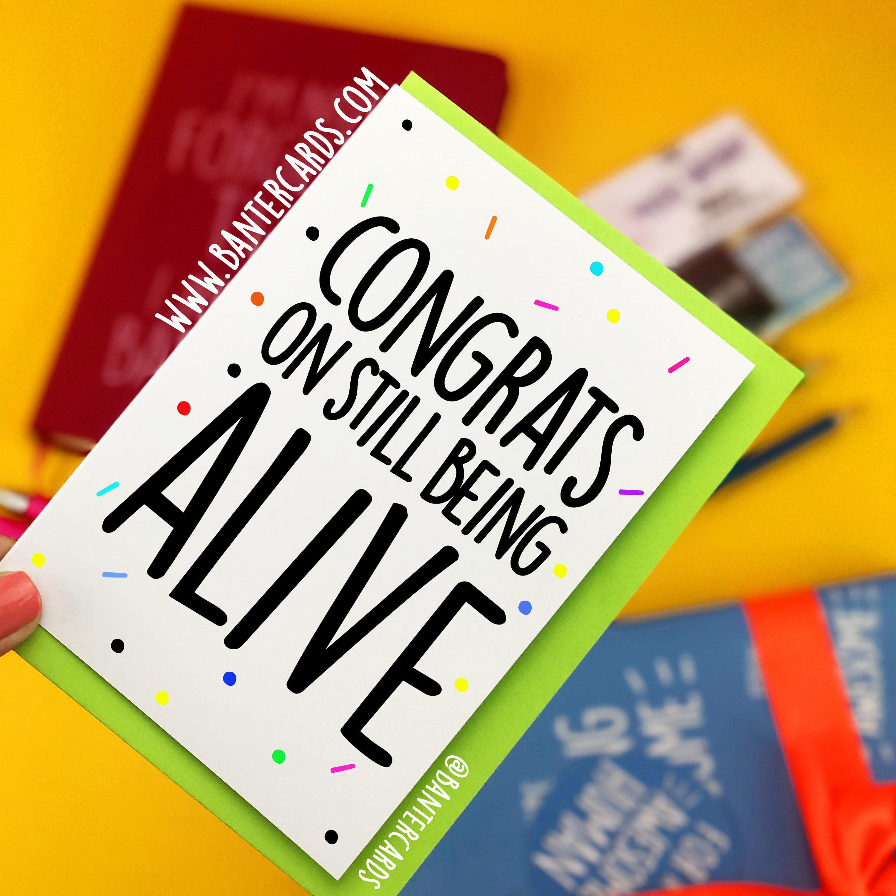 Congrats On Still Being Alive confetti FB funny | Etsy