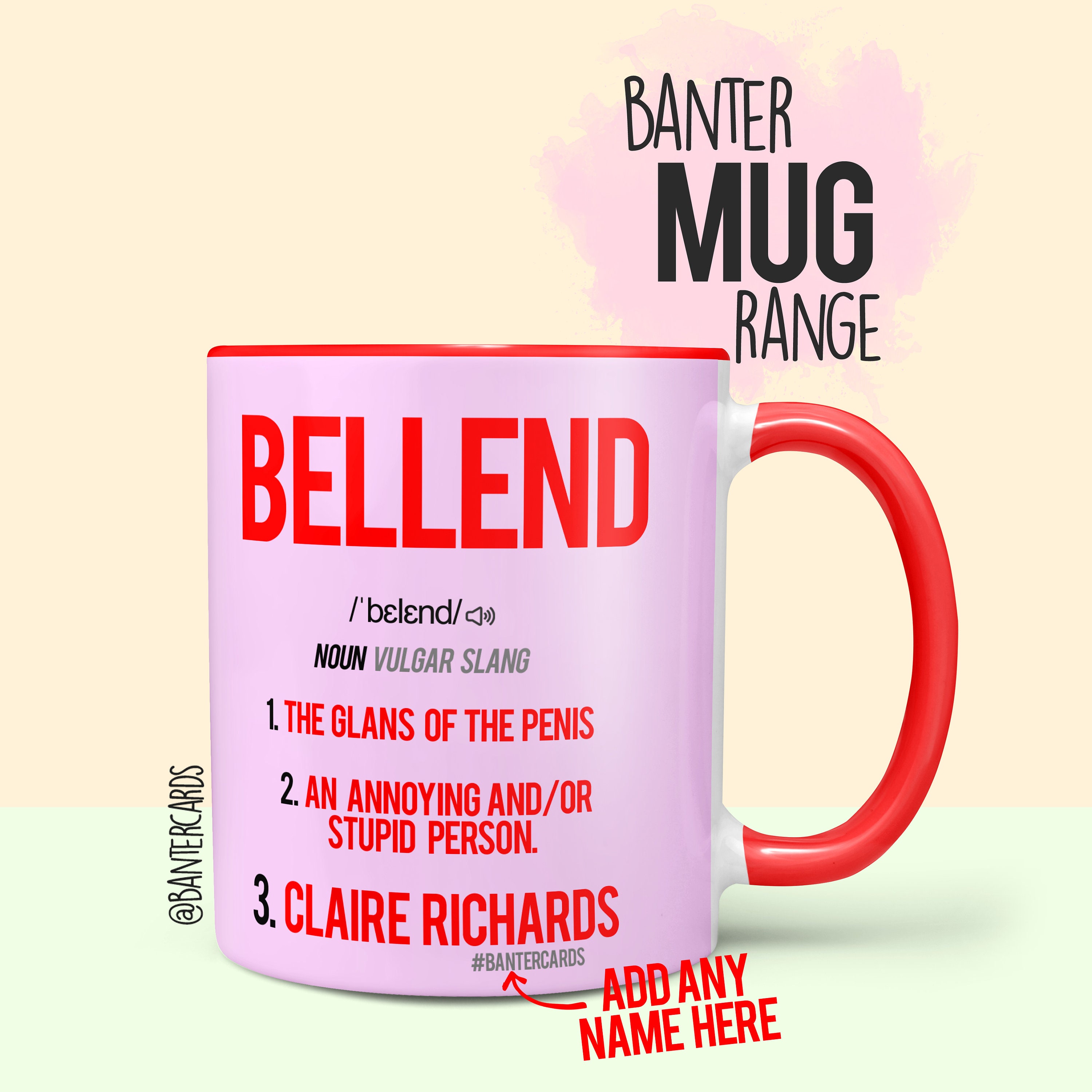 Bellend Definition Mug add Any Namemug Funny Mugsbanter | Etsy