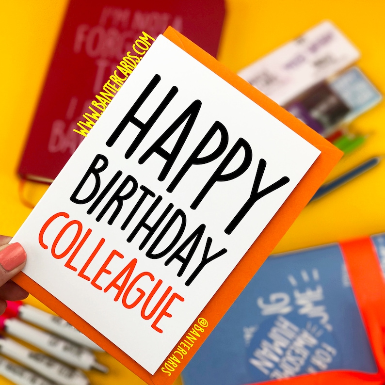 Gelukkige verjaardag collega Plain FB, grappige kaarten, scherts ...