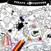 Coloring Board Game, Pirate Adventure, Printable Fun Story, DIY ...