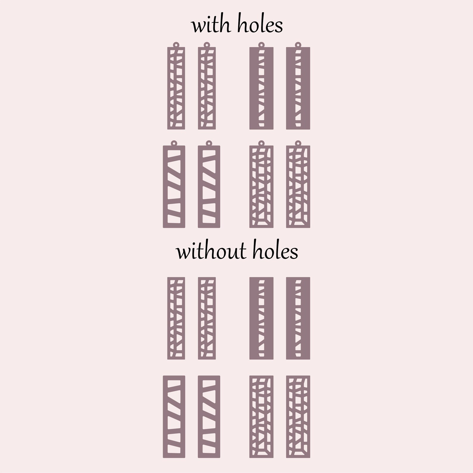 Rectangle Earrings SVG File Geometric Digital Template - Etsy