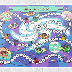 Board DIY Game: UFO Racing| Printable Game, Children Activity, Kids ...