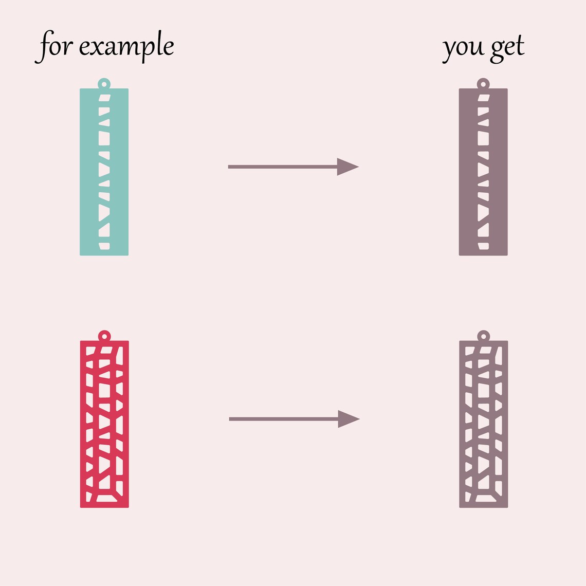 Rectangle Earrings SVG File Geometric Digital Template - Etsy