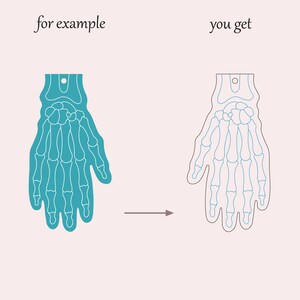 Skeleton Hand Earrings SVG, Spooky Skeleton Dangles Template, Bones ...