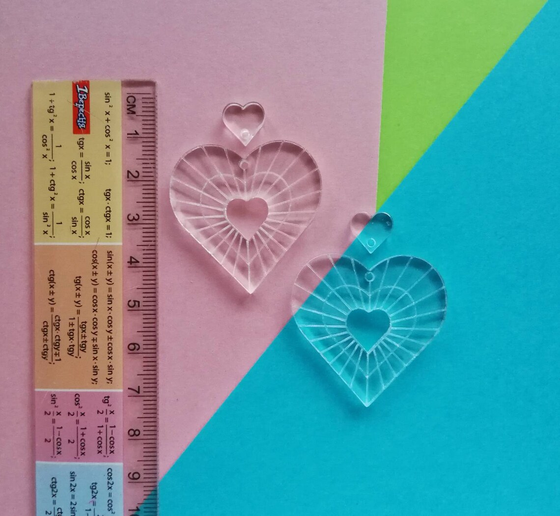 Valentine's Day Earrings SVG, Hearts Digital Template, Love Envelope ...