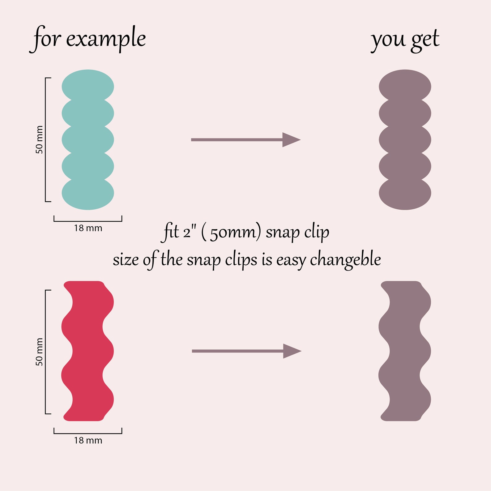 Geometric Snap Clips SVG File Abstract Digital Template Wave - Etsy