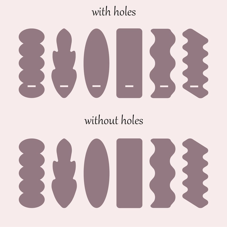 Geometric Snap Clips SVG File, Abstract Digital Template, Wave Hairpins ...