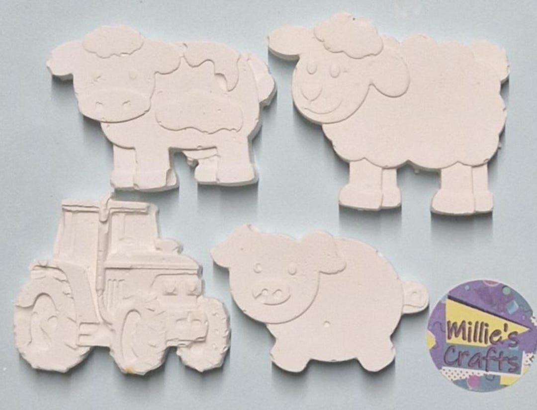 Paint Your Own Mini Farm Yard Set Party Bag Filler Cow Pig Sheep ...