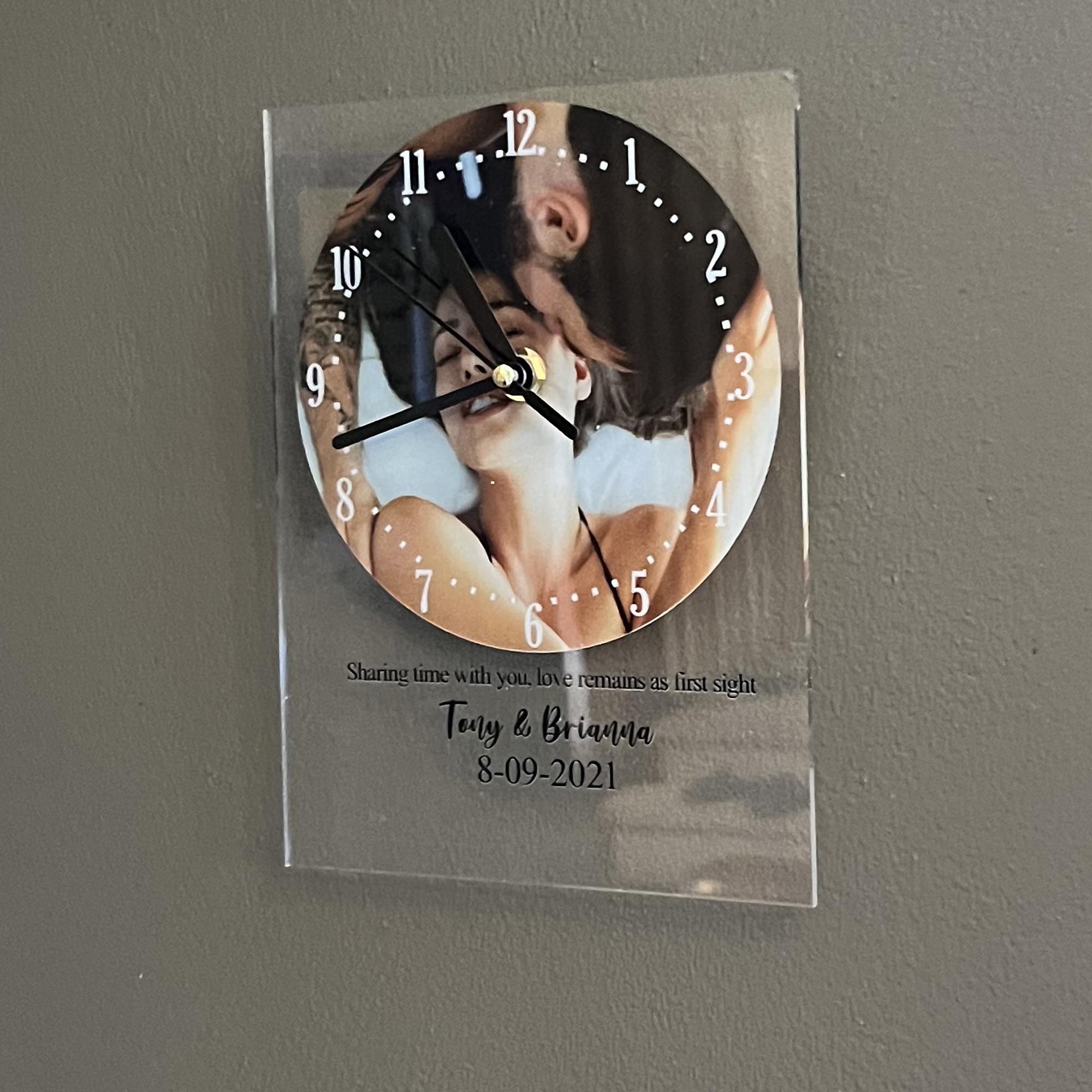 Personalized Photo Clock for Wall or Desk, Perfect Gift for Family and ...