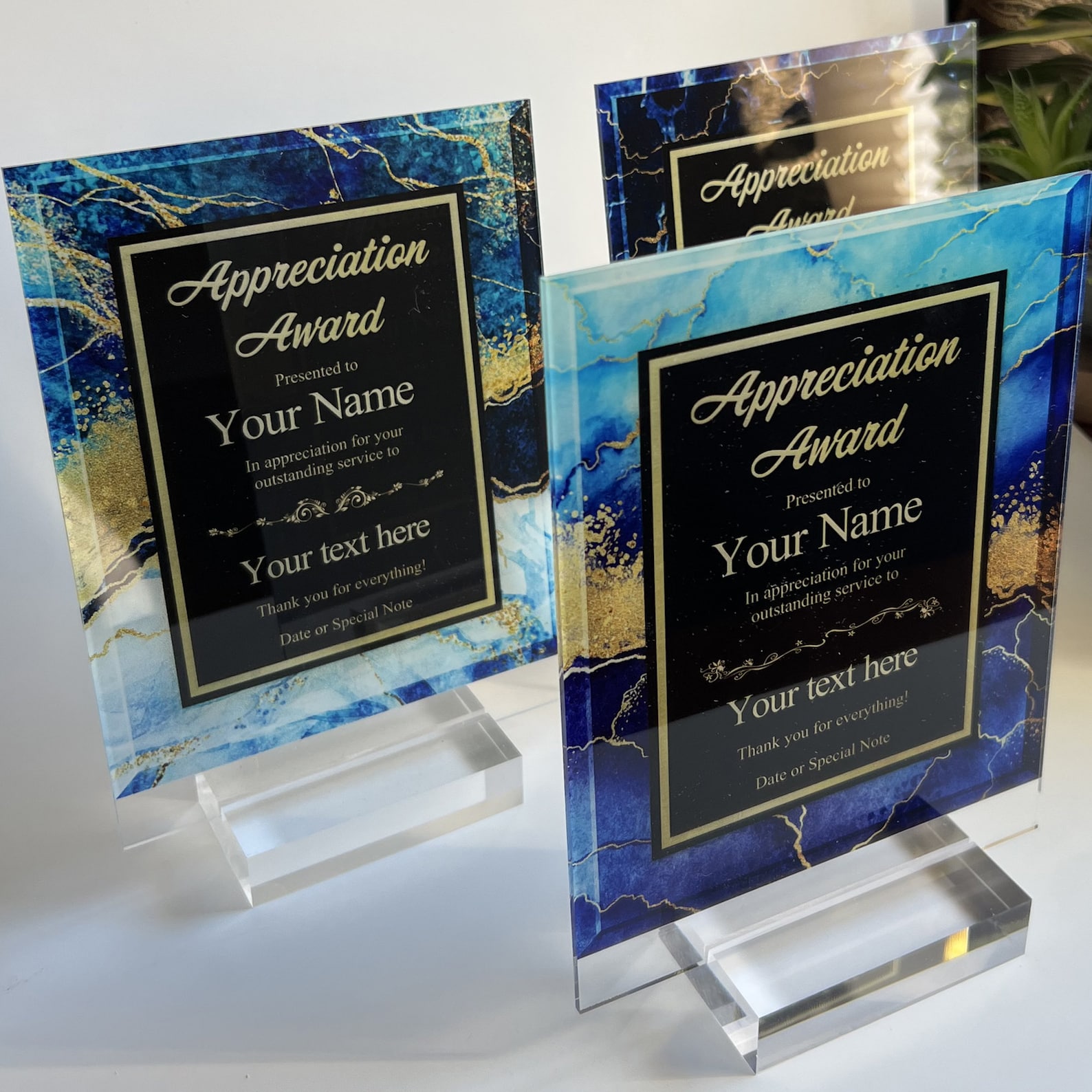 Personalized Trophy Award, Customizable Award Plaque, Custom Award ...