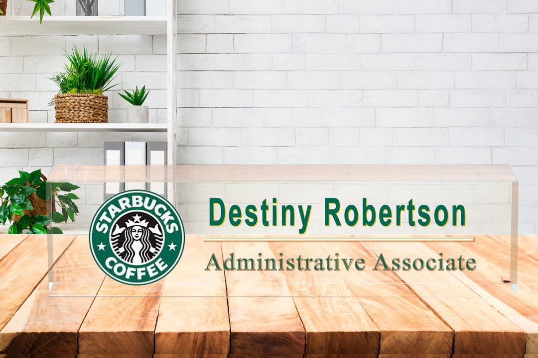 Custom Logo Desk Name Plate, Personalized Office Decor - Etsy