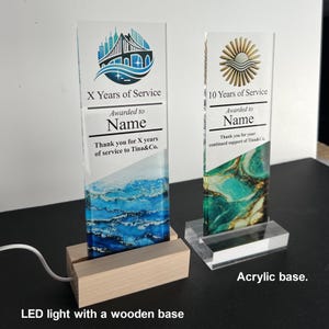 Personalized Acrylic Trophy Custom Award for Corporate or Company ...