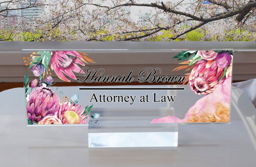 Executive Personalized Desk Name Plate, Custom Engraved Desk Sign ...