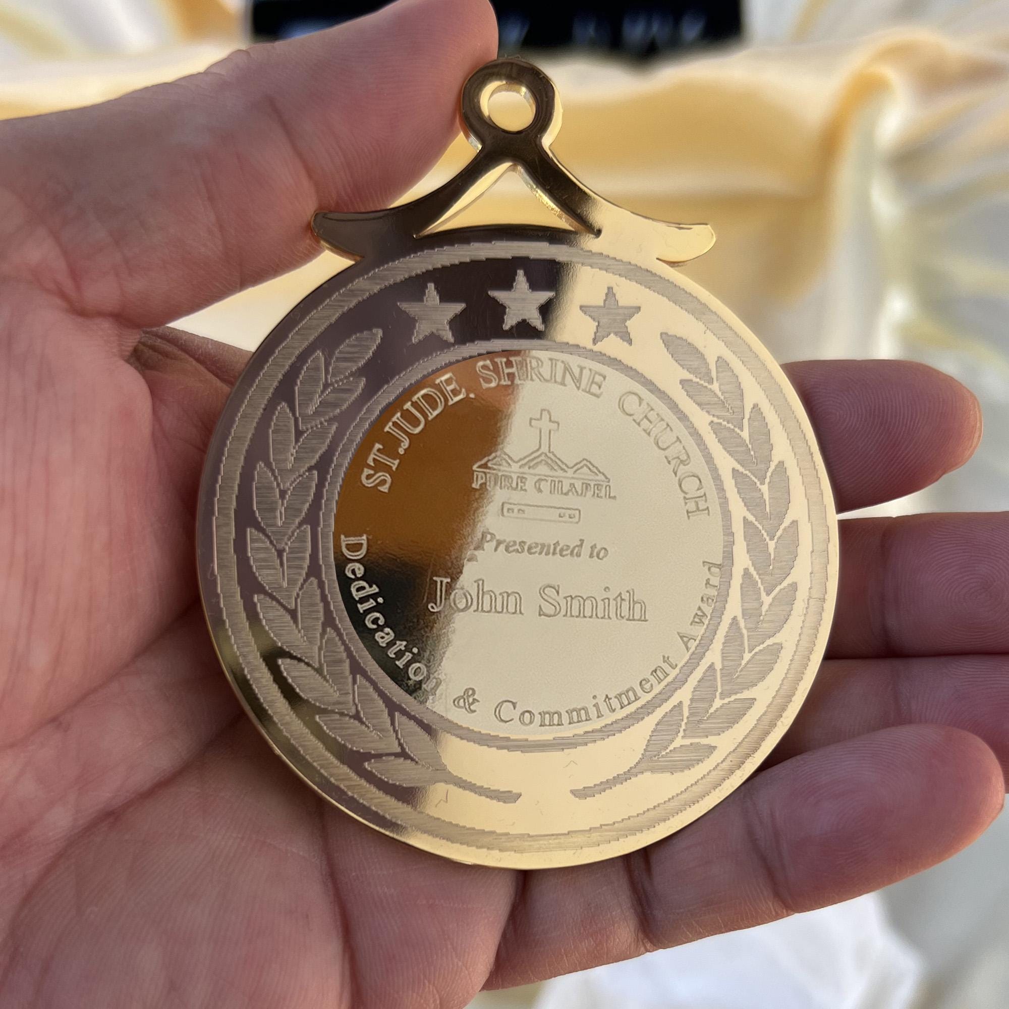 Custom Engraved Medal - Gold, Silver | Personalized Award Medal With ...