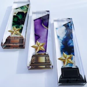 Customizable Star Service Award Trophy Custom Trophy, Add Logo ...